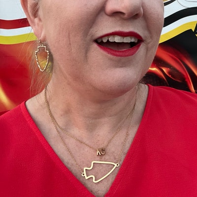 Small Kansas City KC Necklace Chief Gold Necklace Minimalist Jewelry ...