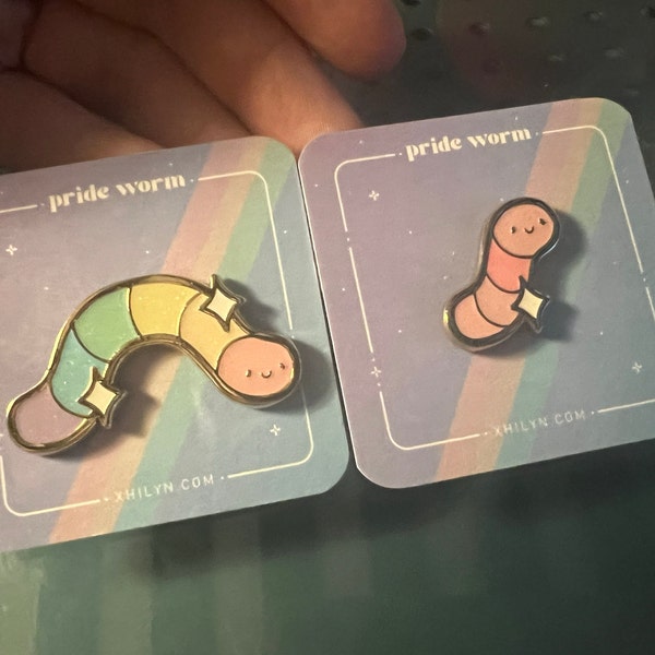 Pride Worm Pins ~ LGB LGBTQ Enamel Pins :D - Etsy