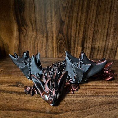 3D Print Winged Bat Dragon Articulated Nightwing Dragon - Etsy
