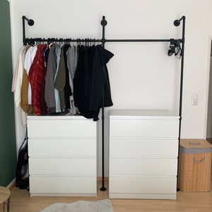 Hanging Coat Rail From Pamo. Designs Black Clothes Rail Made of Steel ...