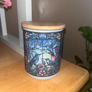 Hummingbird Stained Glass Designed Battery Operated Tea Light Holder - Etsy