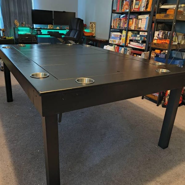 Custom Gaming Table, Role Playing Game Table With Folding Legs, Vaulted ...