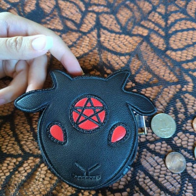Gothic Goat Coin Purse Black, Lavender, or Cotton Candy - Etsy