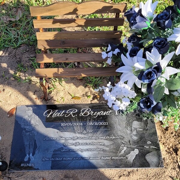 Custom Headstones 24x12x4, Full Color, Personalized Headstones, Headstones for Cemetery, Human ...