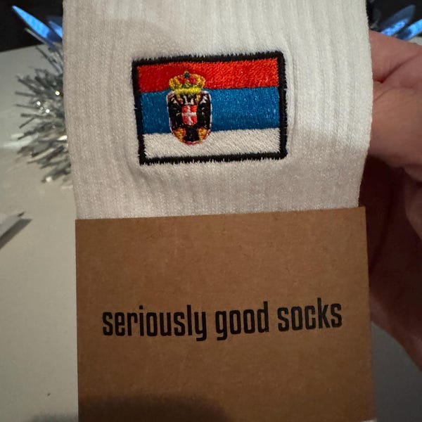 Men's Bespoke Embroidered Sports Crew Socks. Personalised to Order ...