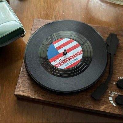 Funny Vinyl Record Coasters With Turntable Holder Make a Set With 6 ...