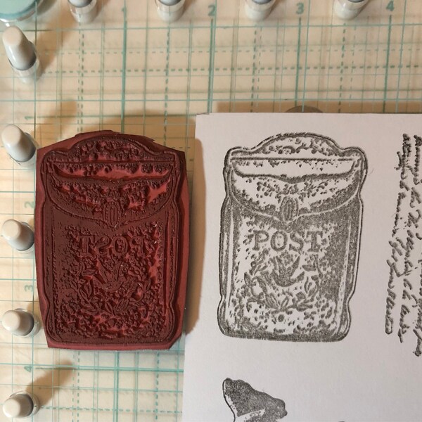 Vintage Letterbox RUBBER STAMP, Mailbox Stamp, Letterbox Stamp, Mail ...