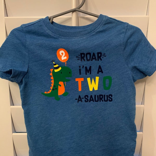 Two-a-saurus SVG PNG Cut File, Dino 2 SVG, Dinosaur Second Birthday ...
