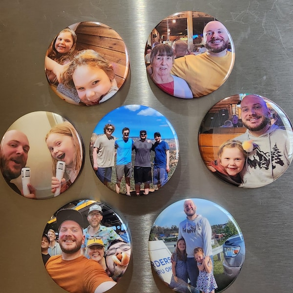 Custom 2.25 Inch Round Photo Magnets | Fully Customizable - Etsy