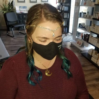 Bridal Forehead Headpiece. Silver Brow Band Made With Swarovski Crystal ...