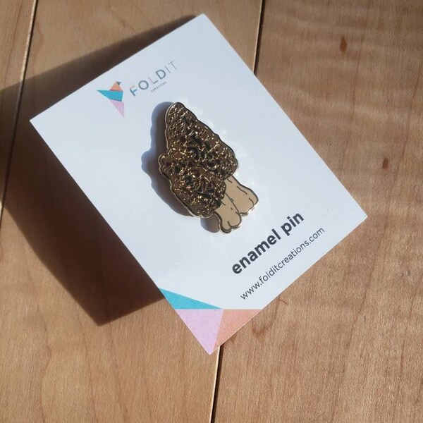 Morel Mushroom Hard Enamel Pin,mushroom Enamel Pin,morchella,mushroom ...