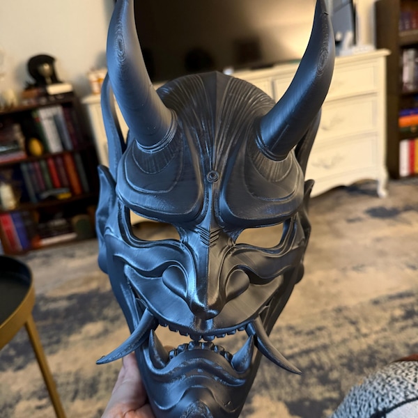 Cyberpunk 2077 Oni Mask STL – Futuristic Samurai Demon Mask for 3D ...