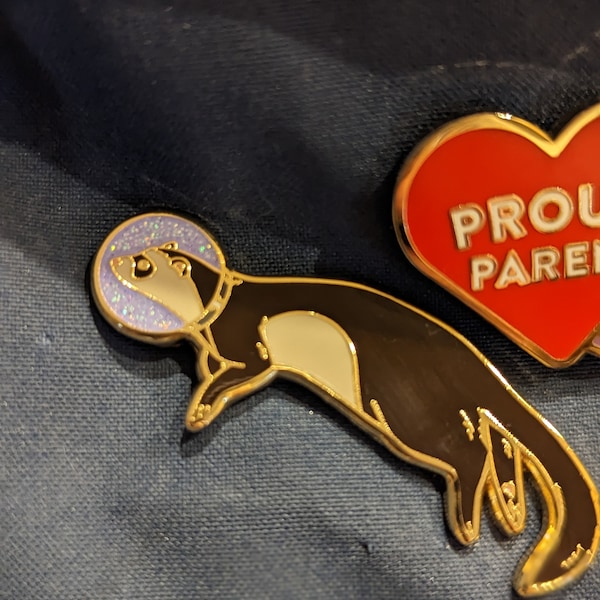 Space Ferret Enamel Pin - Etsy