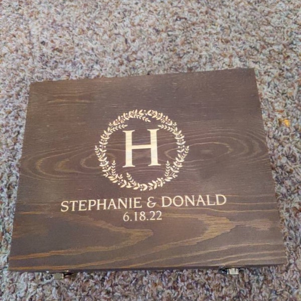 Personalized Wooden Gift Box, Engraved Name Box, Wooden Keepsake Box ...