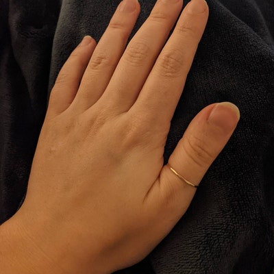 9ct Gold Stacking Ring, 9ct Gold Ring, Hammered Stacking Ring, Gold ...