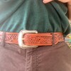 Sterling Silver Concho Belt Michael Tahe Native American Navajo Vintage ...
