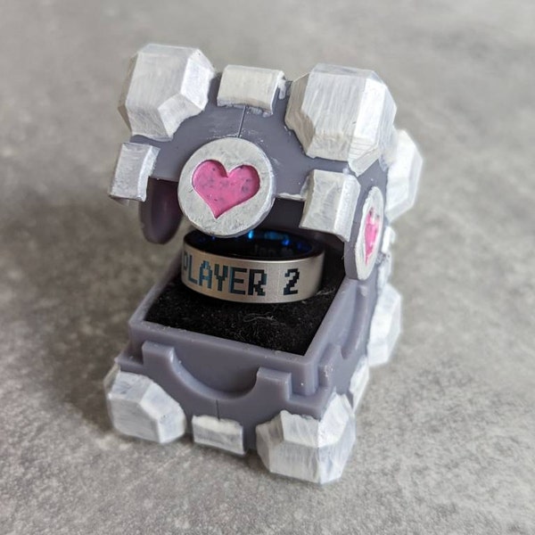 Gamer Rings, Player 1 Player 2 Rings, 2 Piece Couple Set Blue Tungsten ...