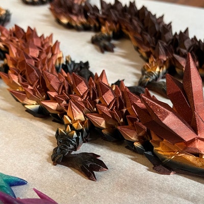 Crystal Dragon Cinderwing3d, STL File for 3D Printing,, STL Print Files ...