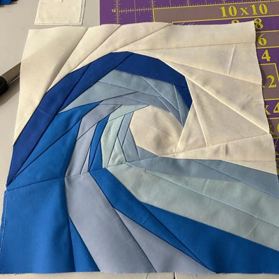 The Big Wave Quilt Block Foundation Paper Pieced Digital Pattern - Etsy