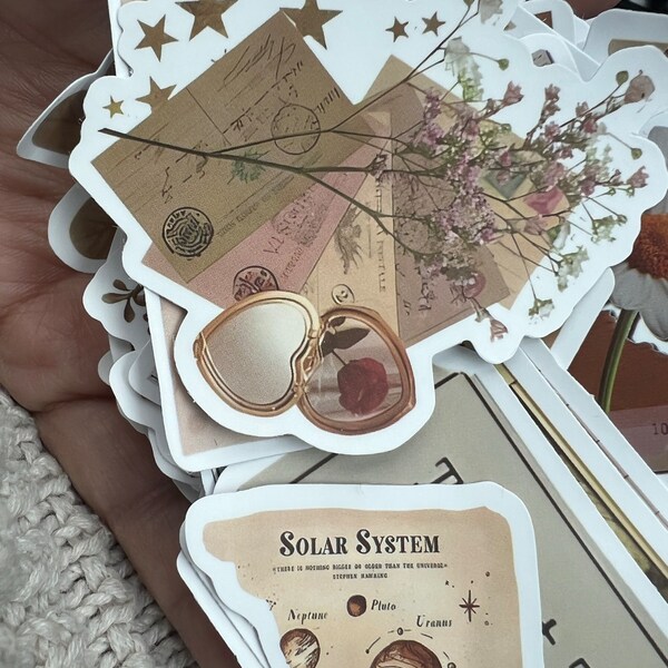 Vintage Style Series Sticker Book, Transparent Decoration Stickers, DIY ...