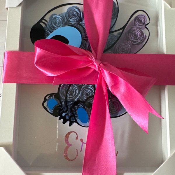 Stitch Paper Flower Shadow Box | Wall Decor | Flower Box ...