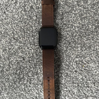 Personalised Leather Apple Watch Strap / 38mm 40mm 41mm 42mm 44mm 45mm ...