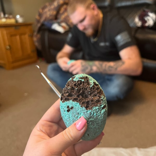 Picky Party Fully Covered Caribbean Blue Picking Stone Fidget - Etsy