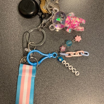 Pride Keychain Rainbow Keychain Trans Keychain Bi Keychain - Etsy