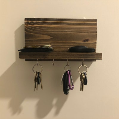 Minimalist Key Holder With Shelf - Etsy
