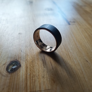 Hand Engraved Titanium Ring. Handmade Titanium Scroll Ring With Hand ...