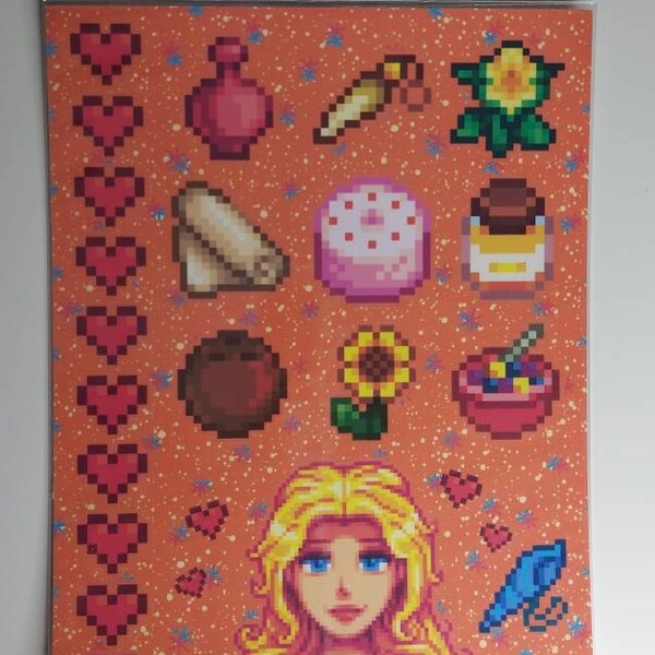 Stardew Valley Foraged Items Sticker Sheet 38 Unique Waterproof Vinyl ...