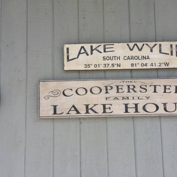 Personalized River House Wood Sign - Handmade Custom Wooden Decor - Etsy