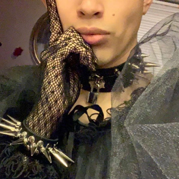 Full Metal Punk Spiked Leather Wristband - Etsy