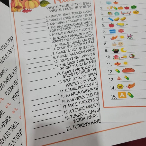 Thanksgiving Fowl Play, Thanksgiving Game, Thanksgiving Party Game ...