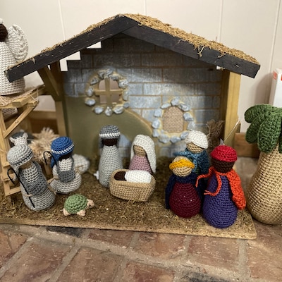 Complete Multicultural Nativity Set Unique Crocheted Nativity Black ...