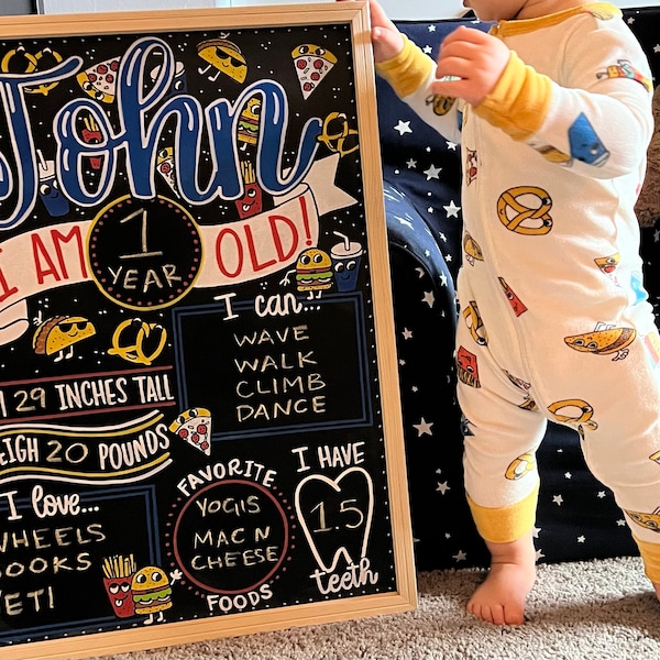 17x23 Reusable Monthly Baby Milestone Chalkboard/photo Prop/flowy ...