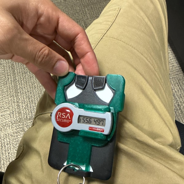 3D Printed RSA ID Token Holder With Brady Triple Badge Holder - Etsy