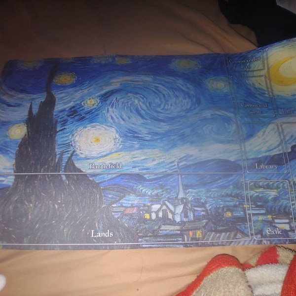Vincent Van Gogh Platmat MTG Playmat Starry Night Playmat 14x24 Playmat ...