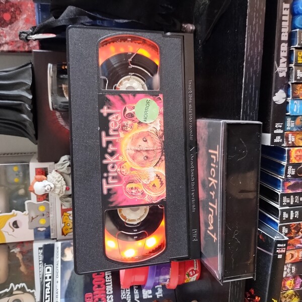 Customizable Orange Horror VHS TAPE Lamp Matching Case. You Can Pick ...