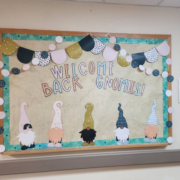 Retro Gnomies - Gnome - Back to School Bulletin Board - Etsy