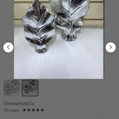 Silver Petals Mirrored Crushed Crystal Diamond Diamante Decorative Vase ...