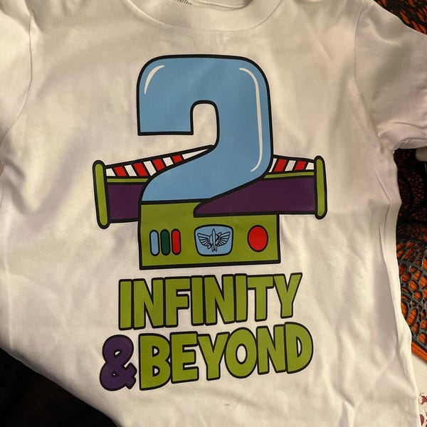 Two Infinity Birthday Shirt for Boys and Girls, 2 Infinity and Beyond, Second Birthday Shirt ...
