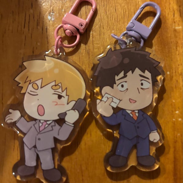 MP100 Charms | Mob Psychics Epoxy Keychains - Etsy