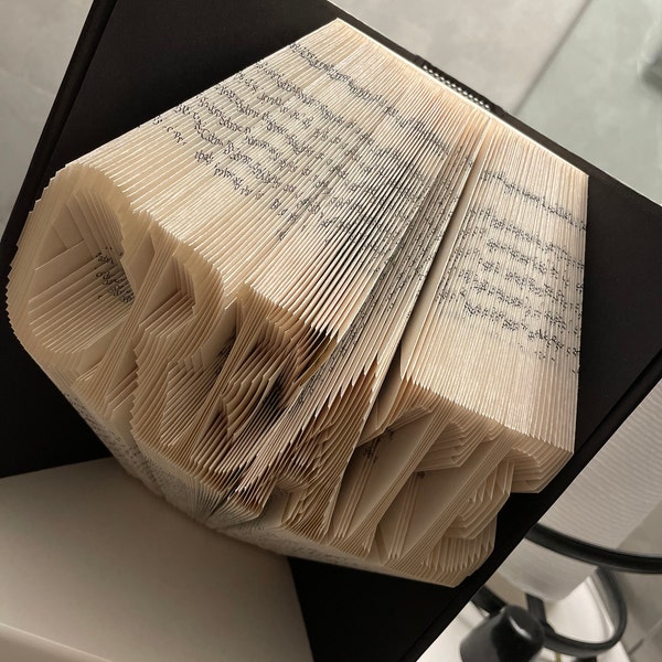 Custom Name Folded Book Art Anniversary Gift - Etsy