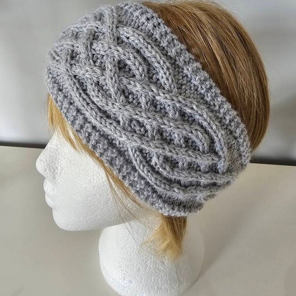 Cabled Headband Knitting Pattern Pdf Knit Headband Original Celtic