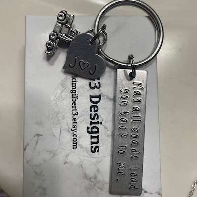 May All Roads Lead You Back to Me., Personalized Truck Driver Keychain, Gift for Boyfriend, Gift ...