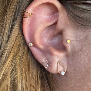 Tiny Nose Stud Sterling Silver CZ Nose Stud Mini Micro Nose Stud 1.5mm ...