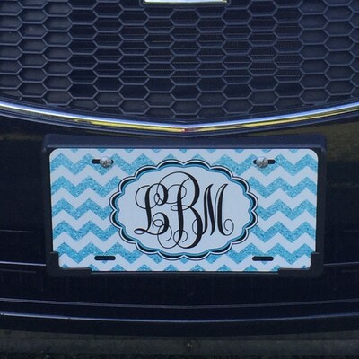 Personalized Monogrammed License Plate Car Tag Monogram - Etsy