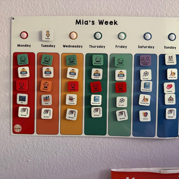 Kids Routine Visual Timetable, Now and Next Board, Morning Tasks for ...