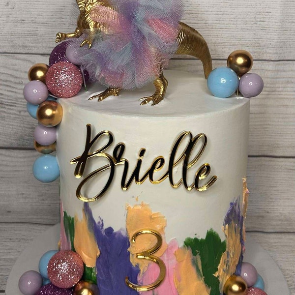 Acrylic Number Cake Charm: Milestone Birthday Decor - Etsy